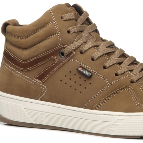 Tenis Bota Pegada en Piel Café