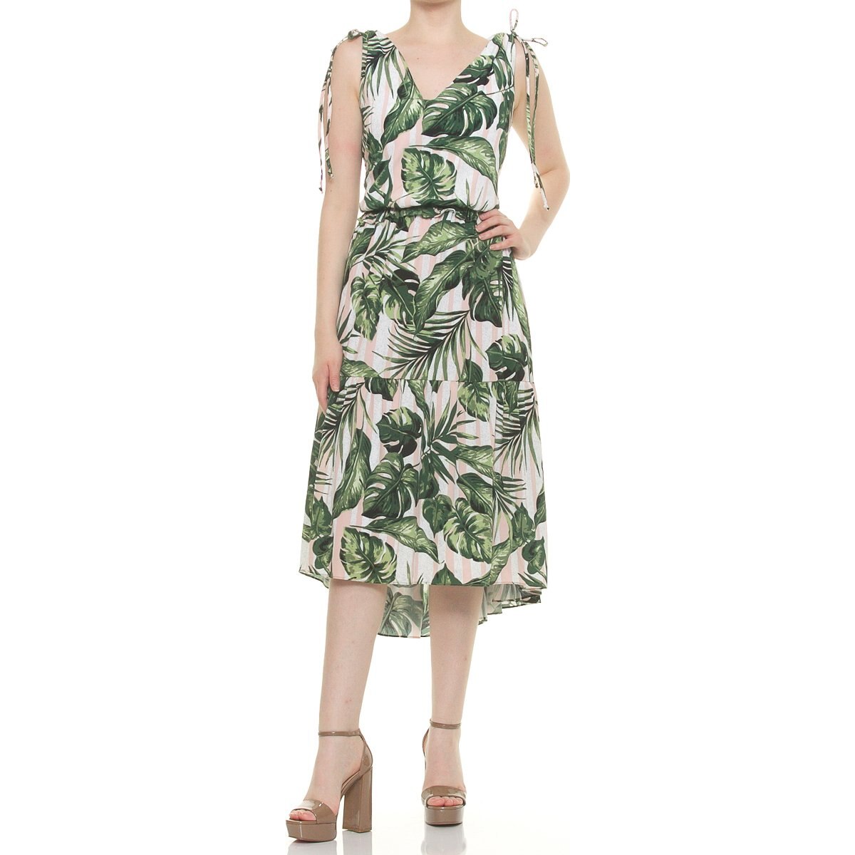 Vestido Formal con Olán Sin Mangas para Dama Shyla