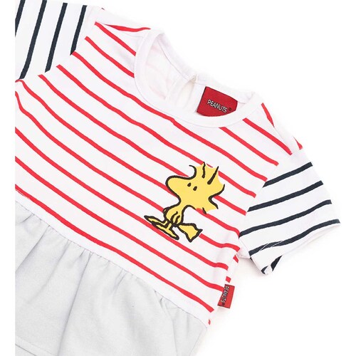 Vestido Snoopy Pañalero Manga Corta Combinado para Bebé