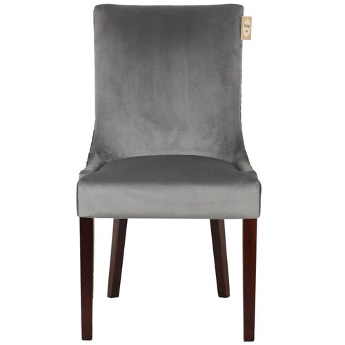 Silla Quilted Velvet Gray Vintage Home