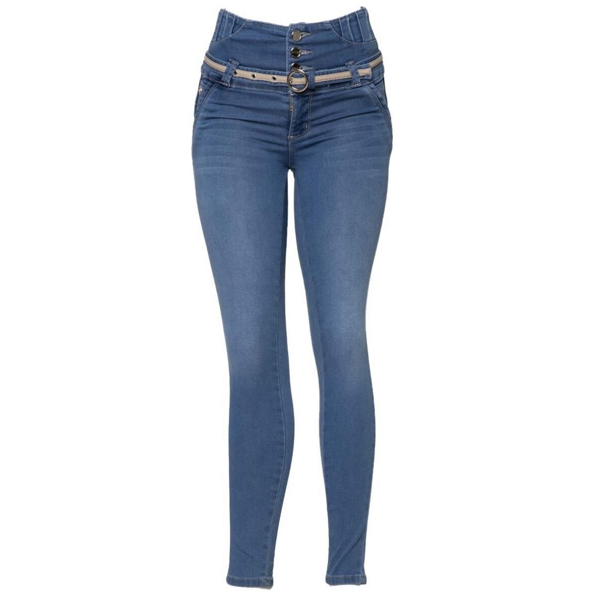 Jeans Skinny Stn Bleach 4 Botones Ciclon Jeans
