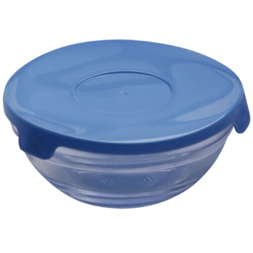 Set 5 Bowls Cristal con Tapa Azul Renberg