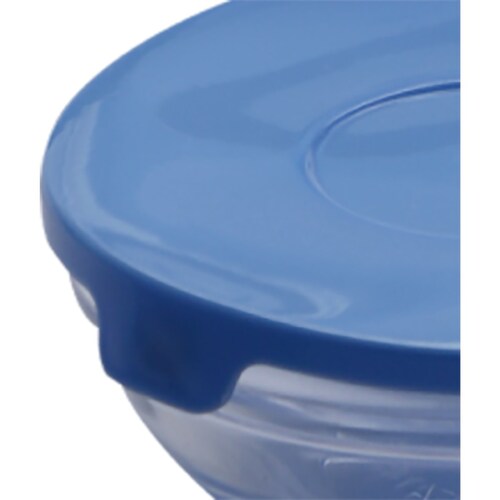 Set 5 Bowls Cristal con Tapa Azul Renberg