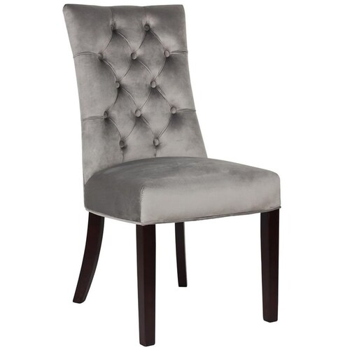 Silla Charly Velvet Gray Vintage Home