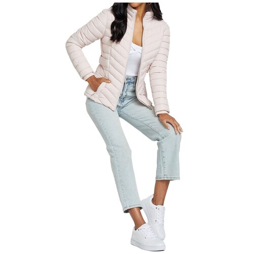 Chamarra Manga Larga, Liso, Rosa Claro Guess