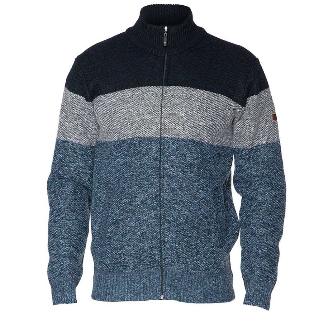 Suéter Banana Blue Abierto Cuello Mock para Hombre