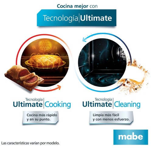 Combo Mabe Estufa 30 Cms Emh7612Dss Inoxidable y Horno de Microondas ...