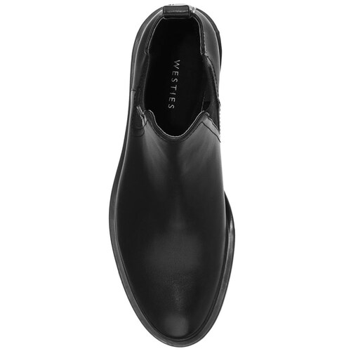 Botín Negro con Punta Redonda Westies