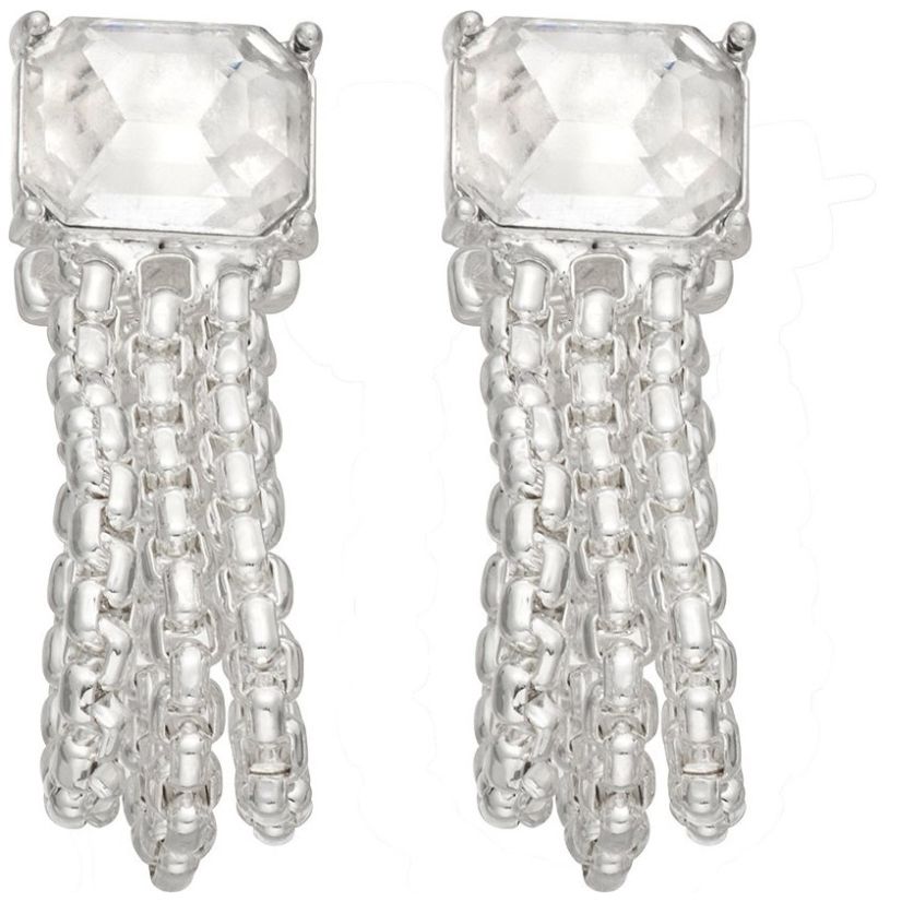 Aretes Marca Nine West Color Plata Acabado Pulido
