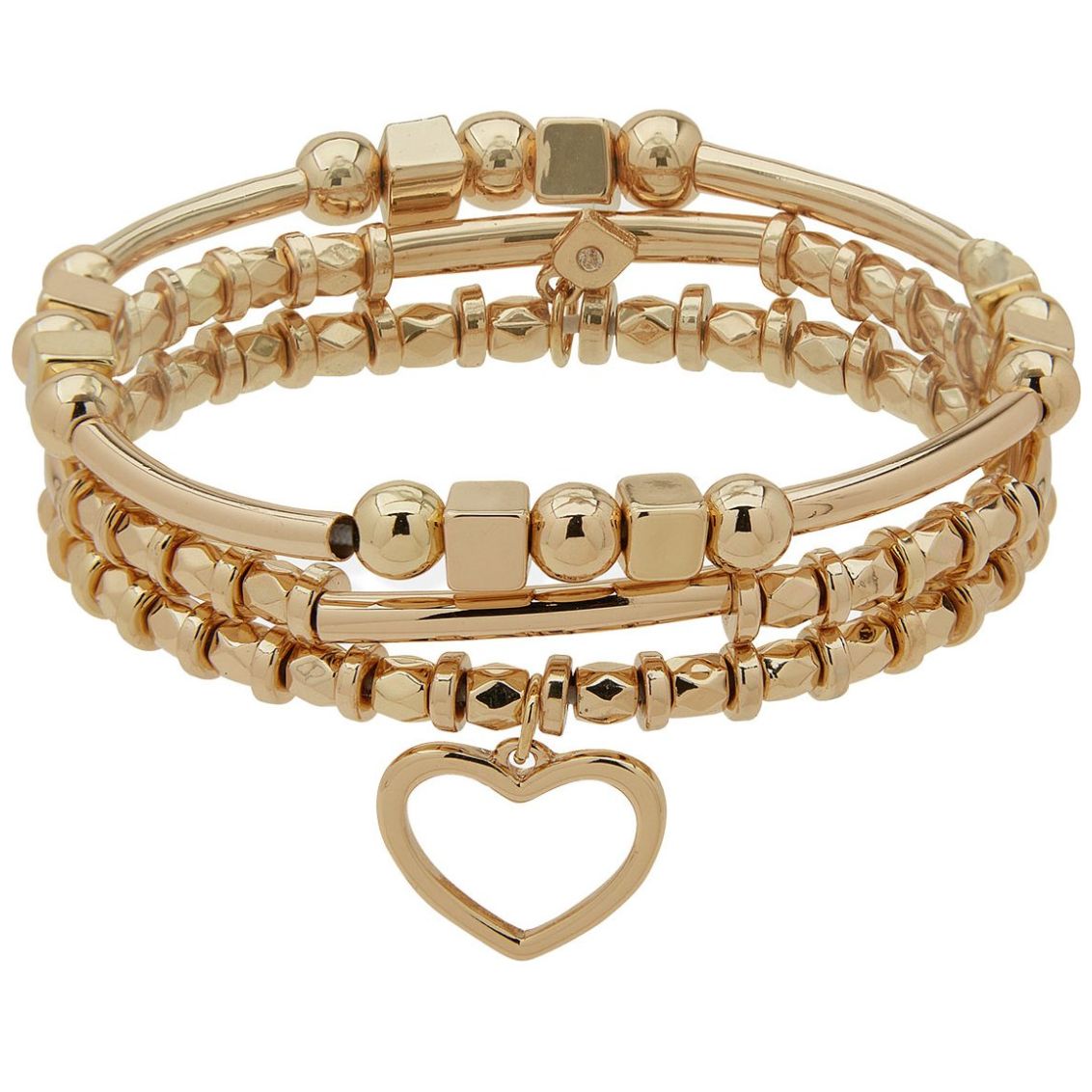 Box Pulsera Marca Nine West Color Dorado Acabado Brillante