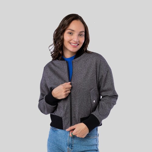 Chamarra Generra Manga Larga Diseño Liso