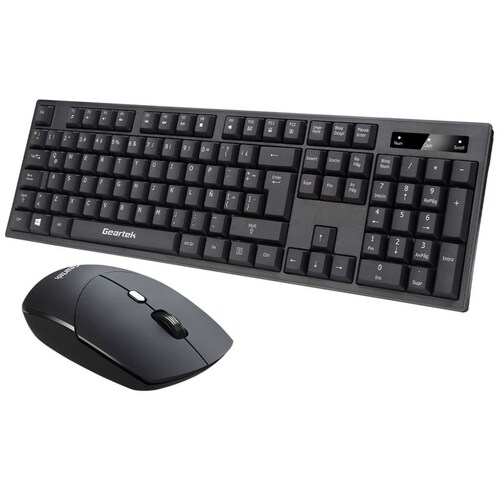 Teclado+ Mouse Inalámbrico Negro Geartek