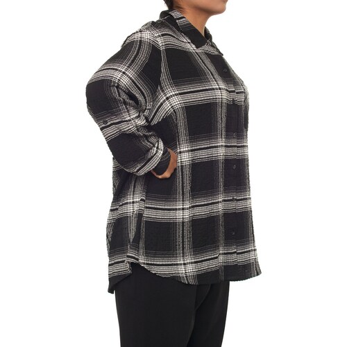 Camisa Cuadros Botones Delanteros para Dama Dex Plus