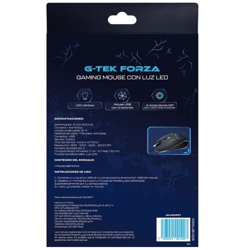 Mouse Gaming Geartek Forza Gk 200G