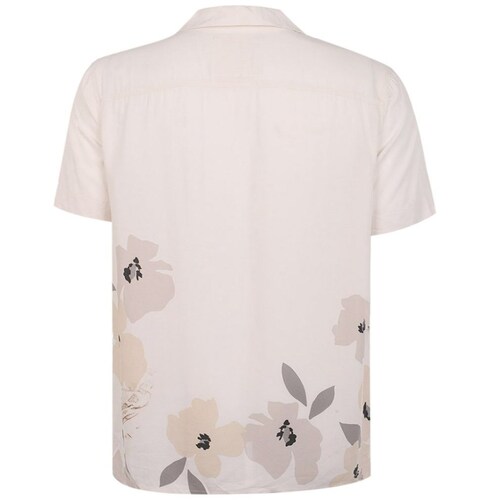 Camisa Estampada Manga Corta Fukka para Hombre Plus