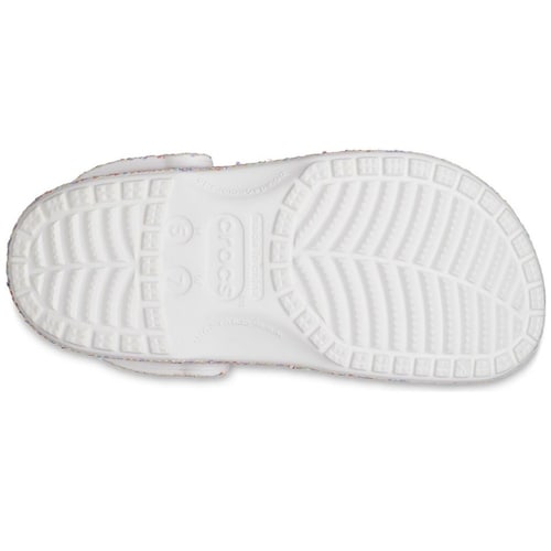 Sandalia Crocs Classic Glitter Clog Blanca
