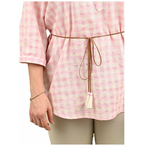 Blusa Manga 3/4 con Cinta Ferrioni para Mujer