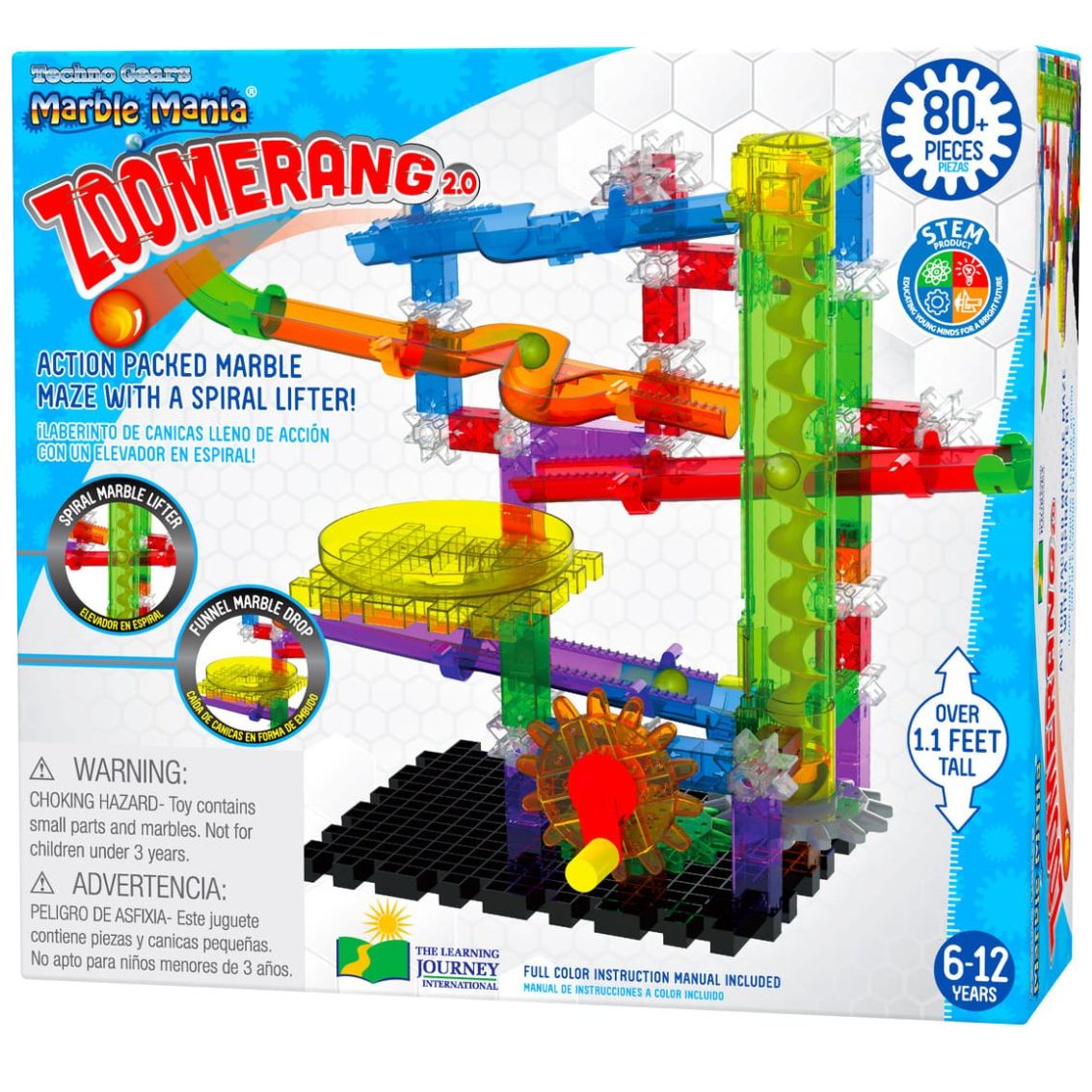 The Learning Journey Techno Gears Marble Mania Zoomerang 80 Piezas