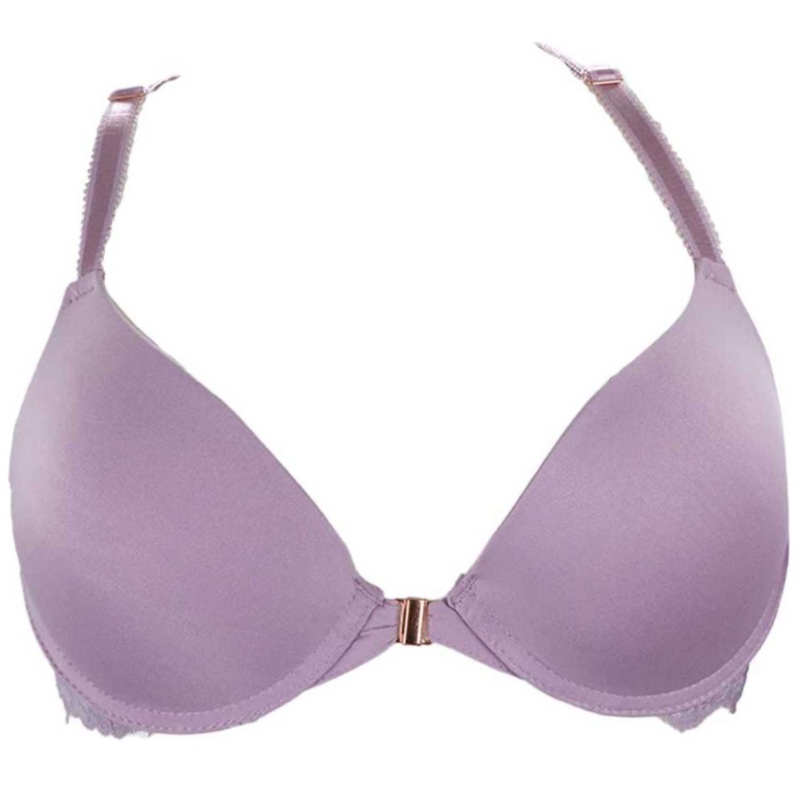 Brasier Broche al Frente con Encaje en Costado Couture