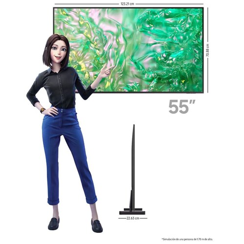 Pantalla Samsung 55 Pulgadas 4K Crystal Uhd Un55Du8000Fxzx