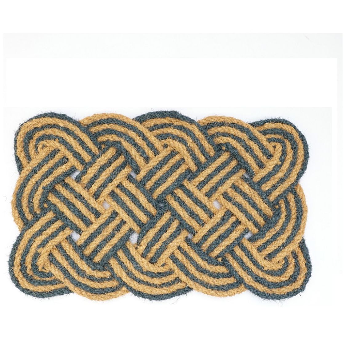 Tapete Home Details Entrelazado 45X75Cm Azul/café