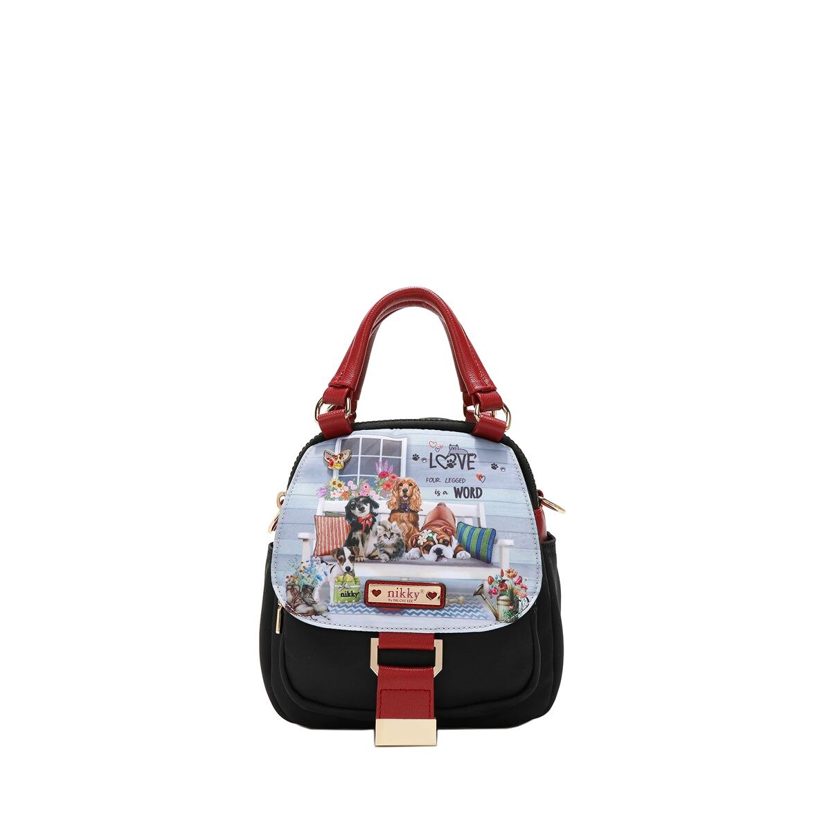 Bolso Satchel Nikky Negro para Mujer