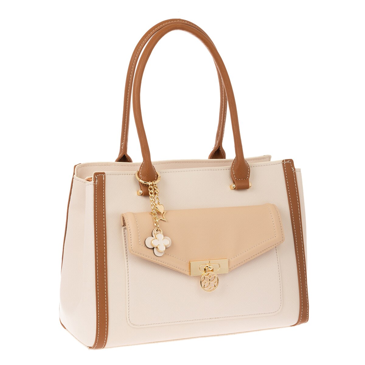 Bolso Satchel Jennyfer Color Beige/camel para Mujer