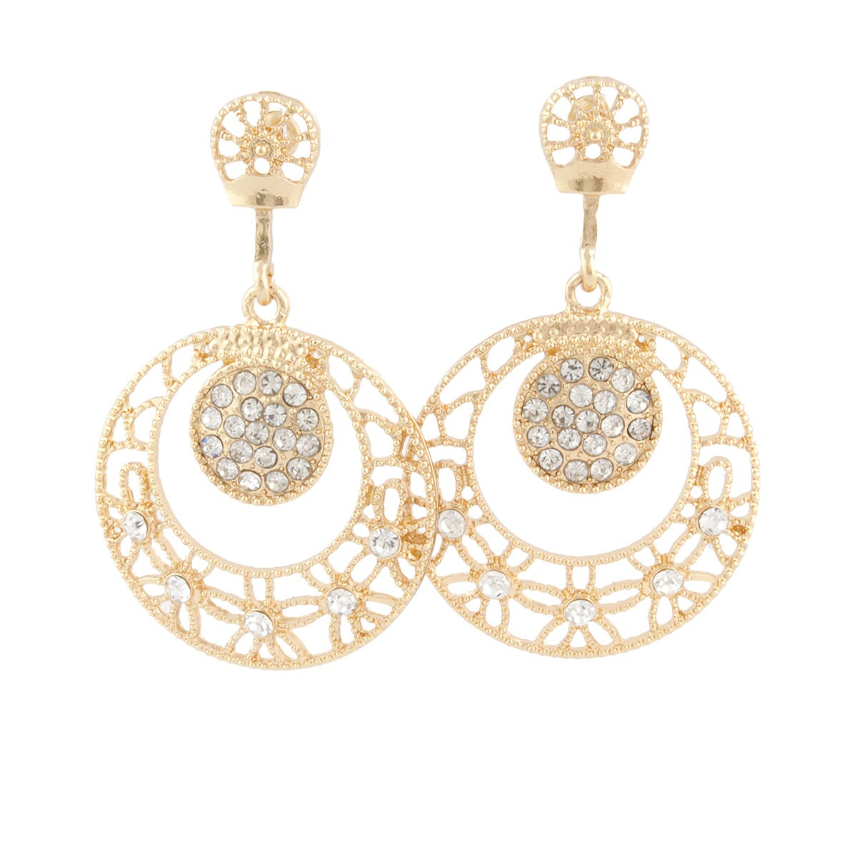 Aretes Circulares Silueta de Luna C2C