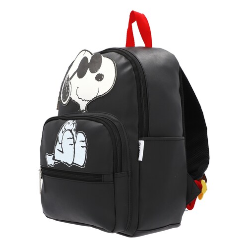 Mochila Tipo Backpack Peanuts Juvenil Negro Keepack