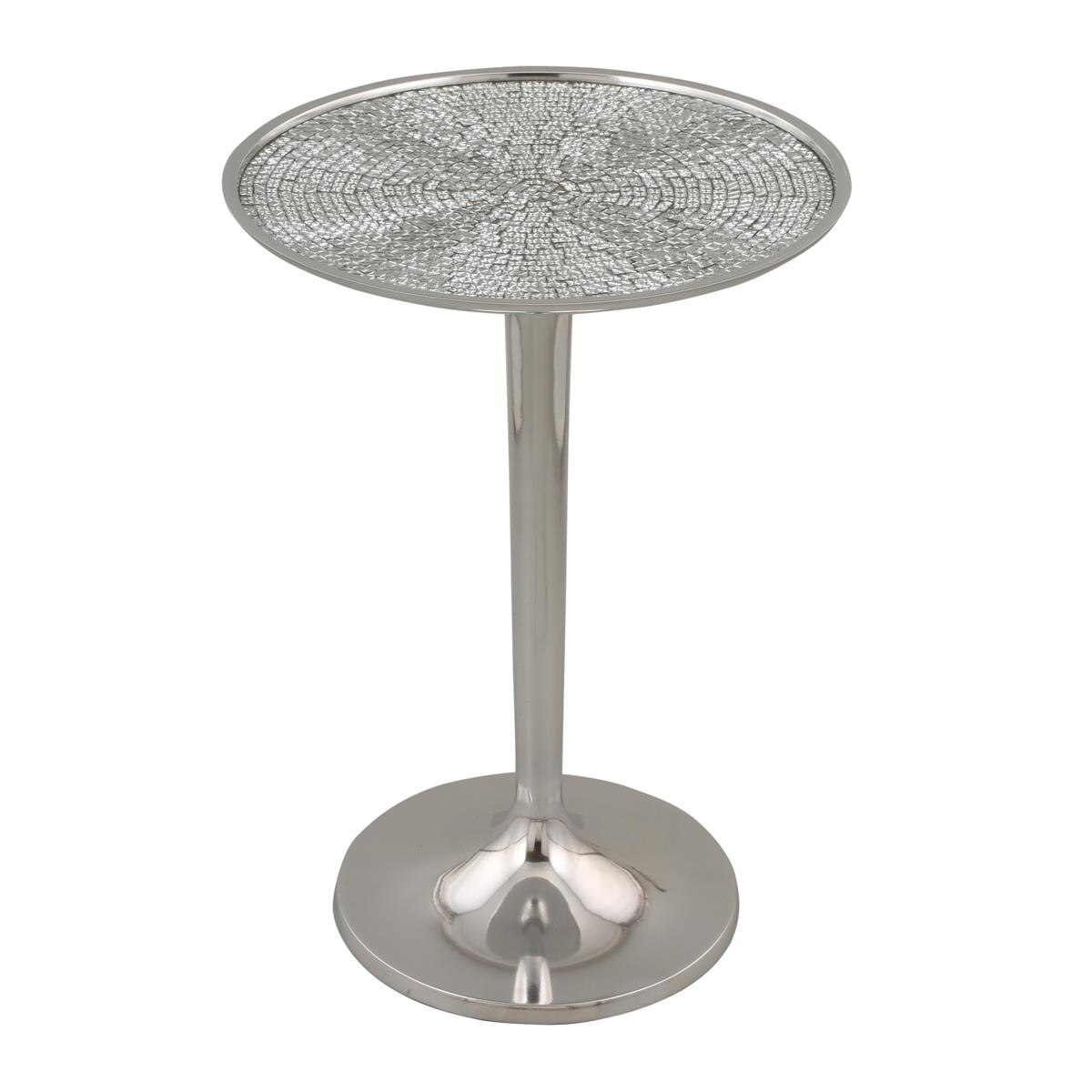 Mesa de Acento Tulip Mosaic Silver Vintage Home
