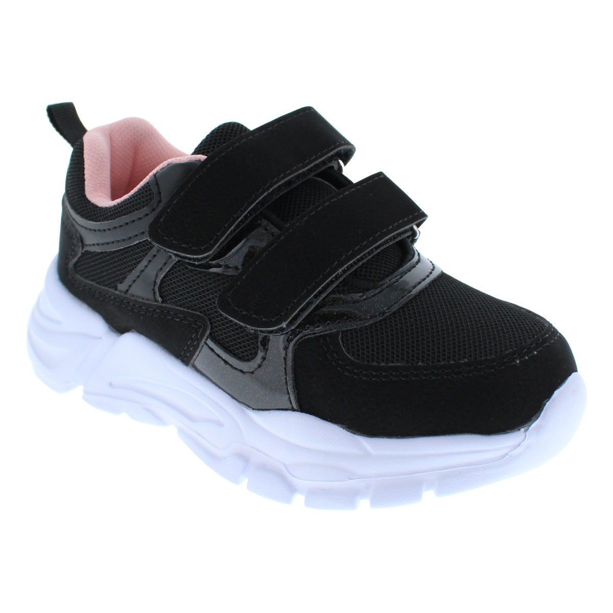 Tenis con Velcro 17-21 Negro para Niña Spalding
