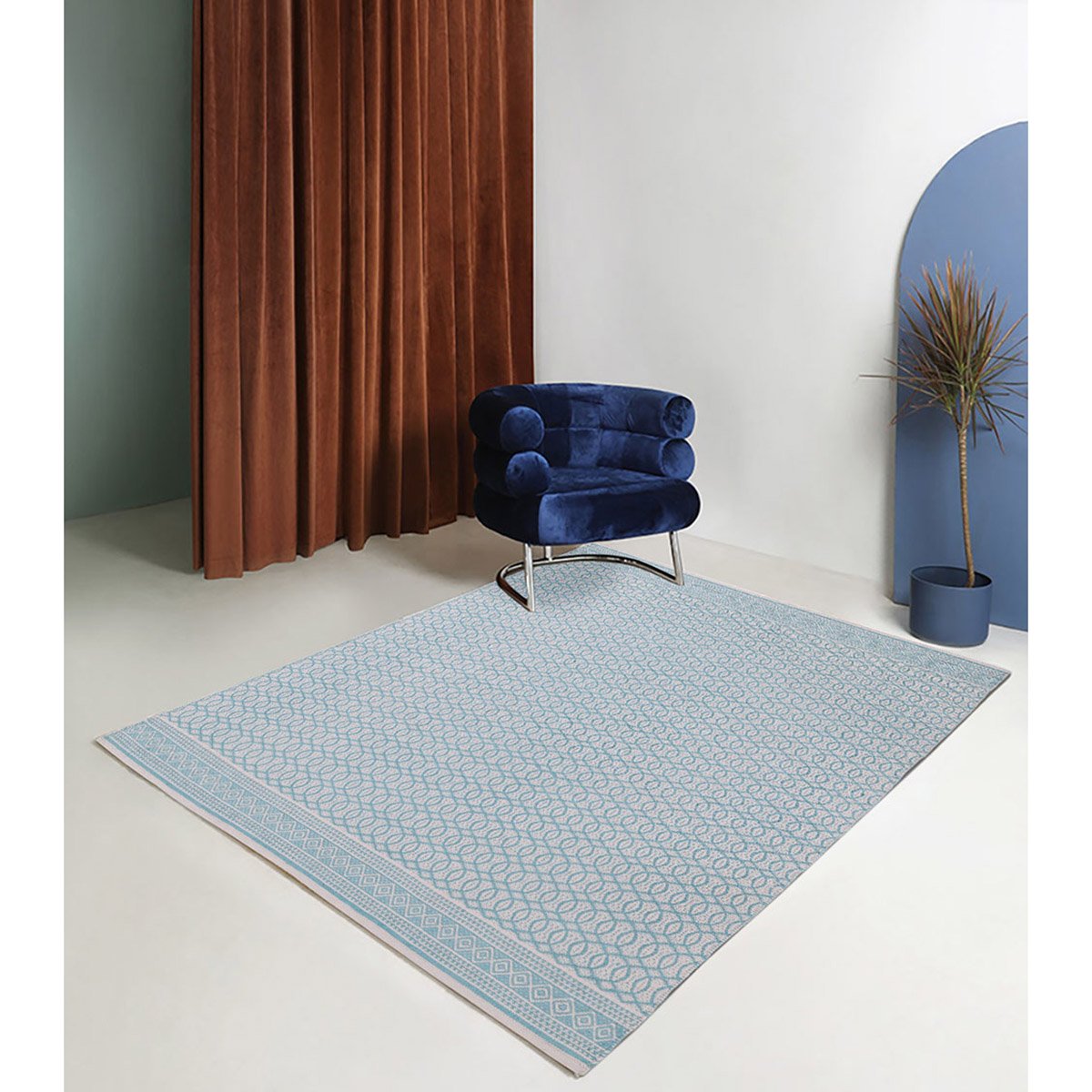 Tapete Home & Details Espiral Azul 60X90 Cm