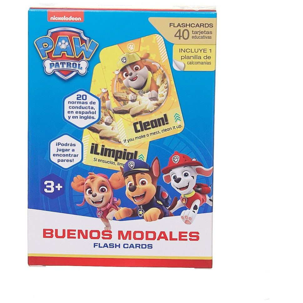 Flash Cards Buenos Modales Y Prácticas Paw Patrol Novelty