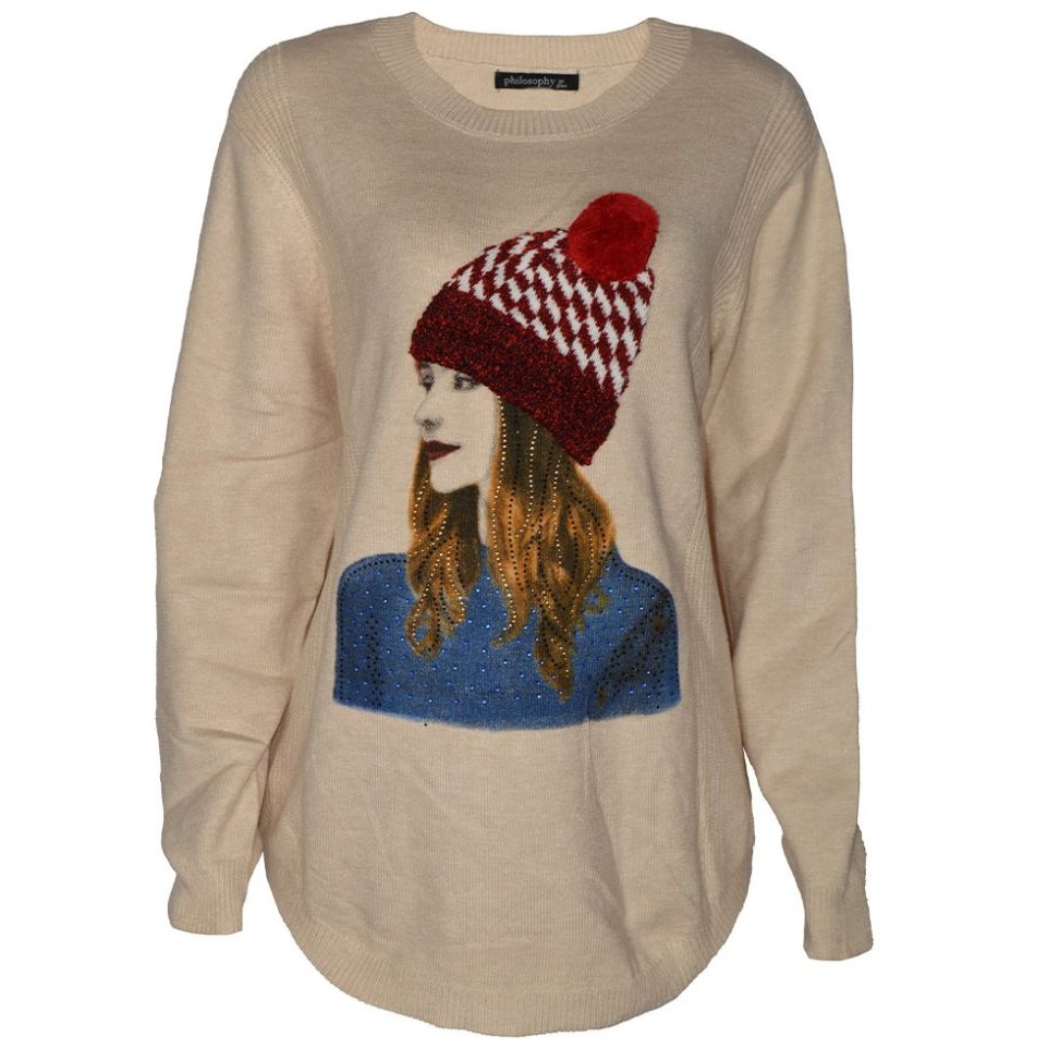Suéter Estampado para Mujer Talla Extra Philosophy Jr Plus