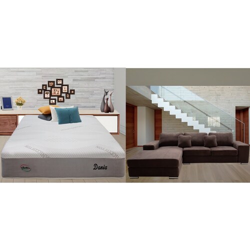 Paquete de Colchón Matrimonial y Sala Modular Vittorio Benzi