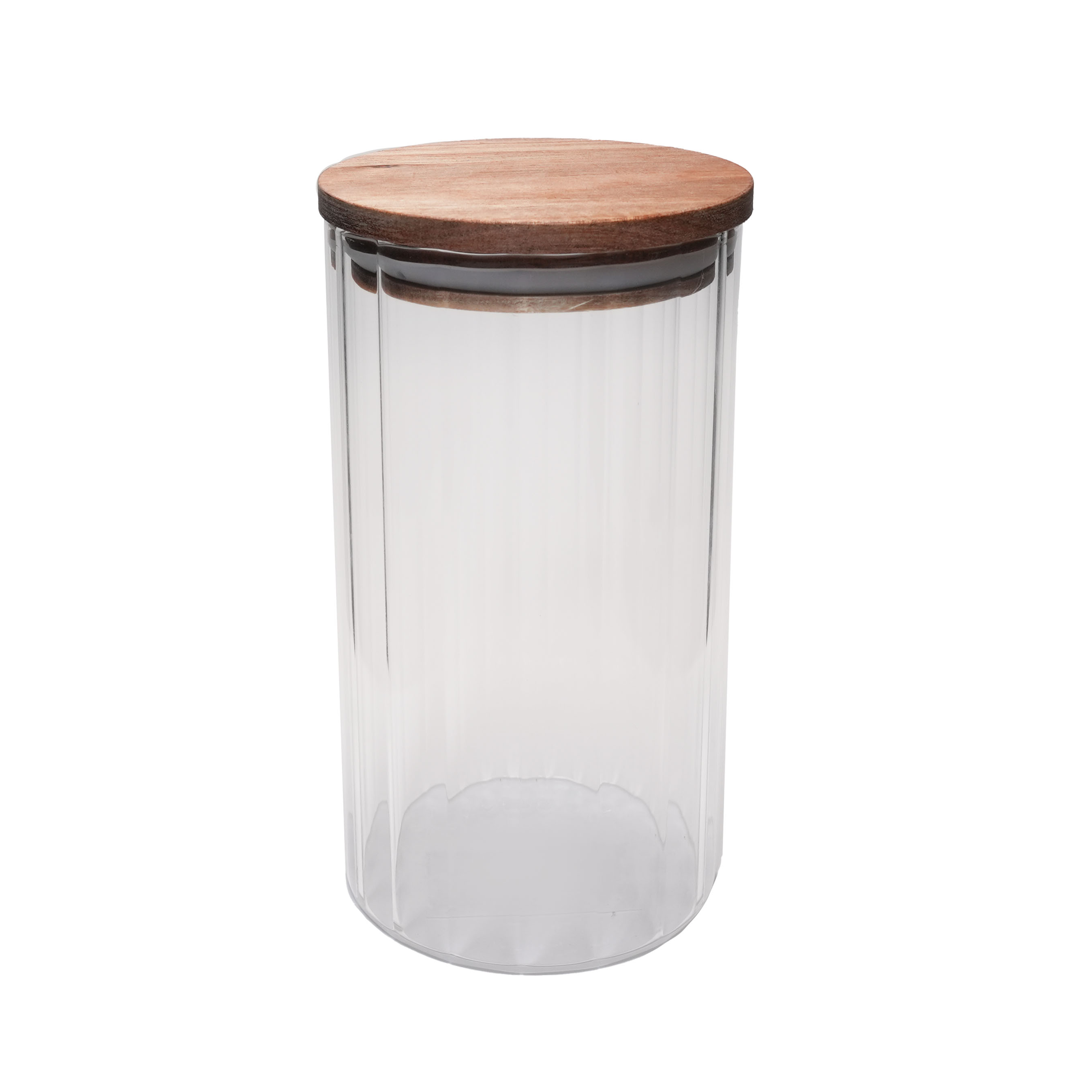 Recipiente Jena Chico Vidrio con Tapa de Madera 850 Ml Home Nature