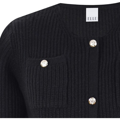 Suéter Abierto con Botones Dorados para Mujer Elle