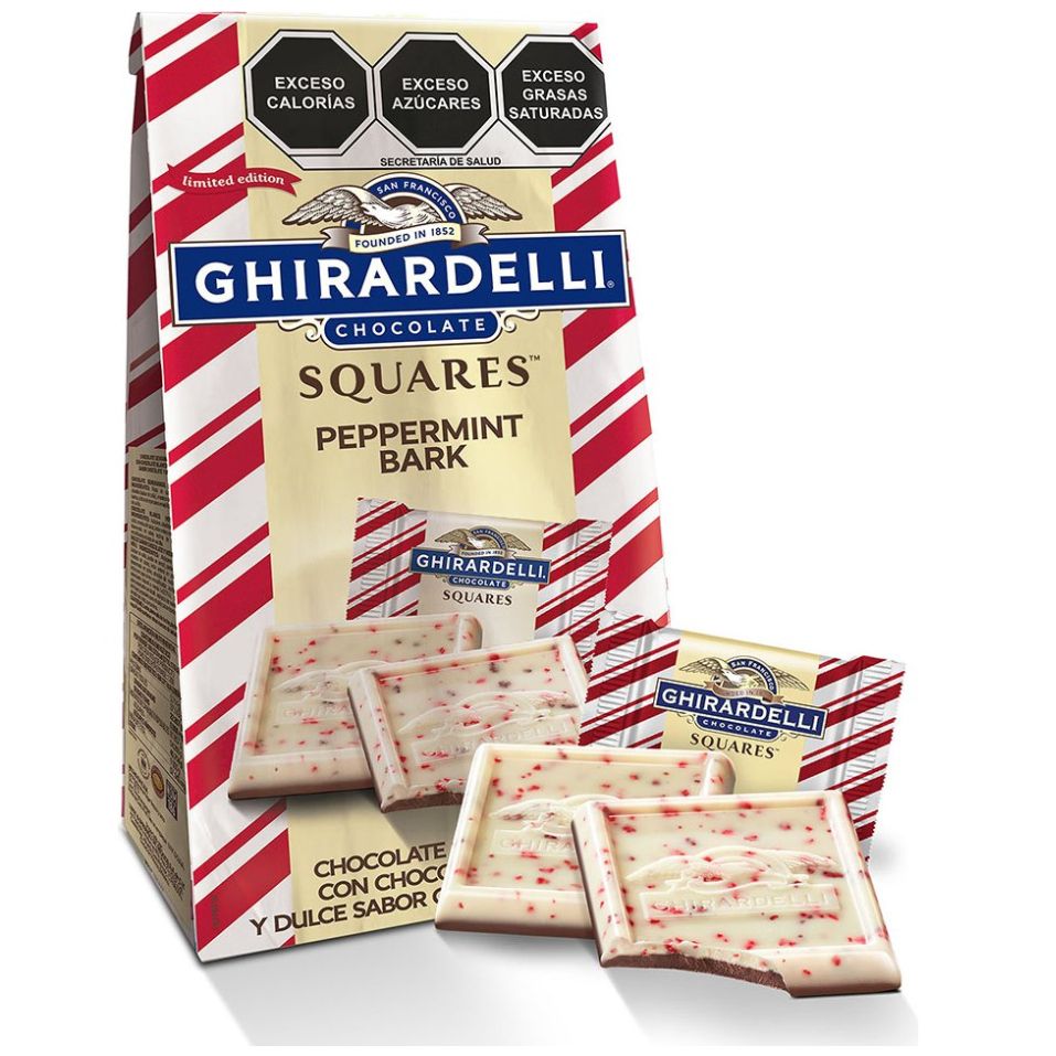 Bark de Chocolate Blanco con Menta Ghirardelli 129.8G Lindt