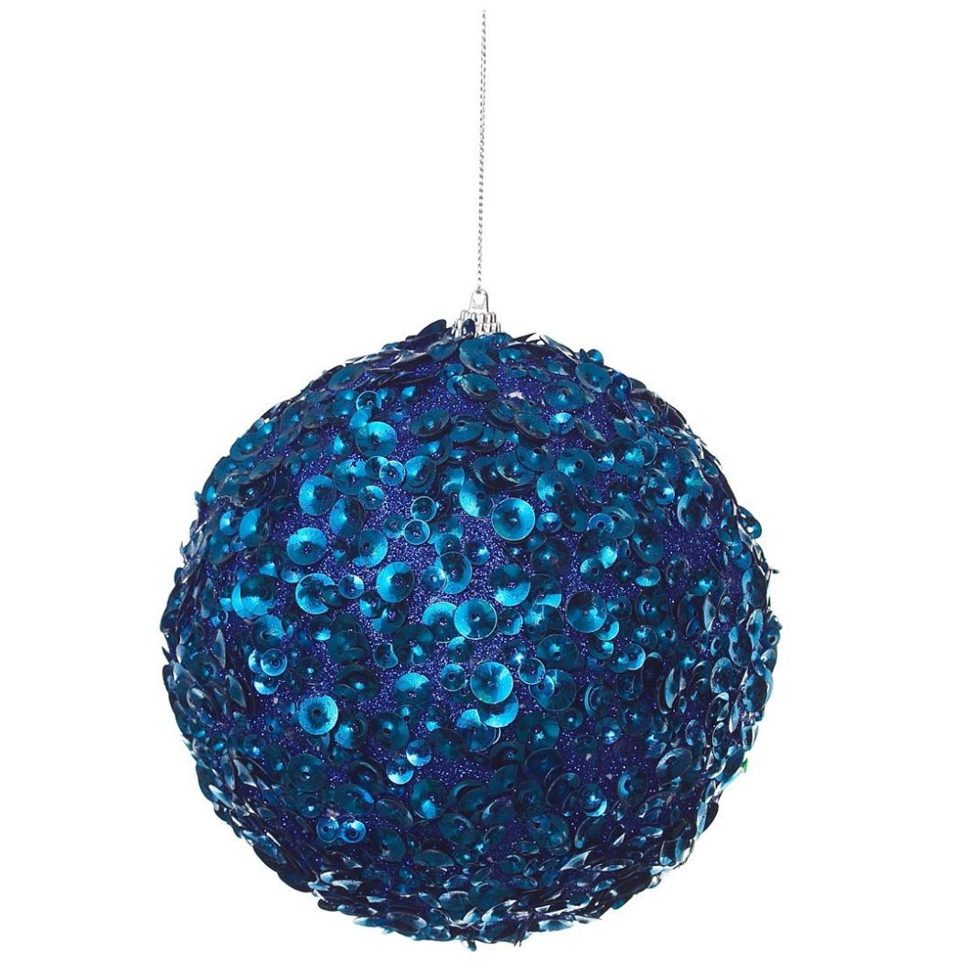 Esfera con Lentejuela Color Azul 12 Cm Regency