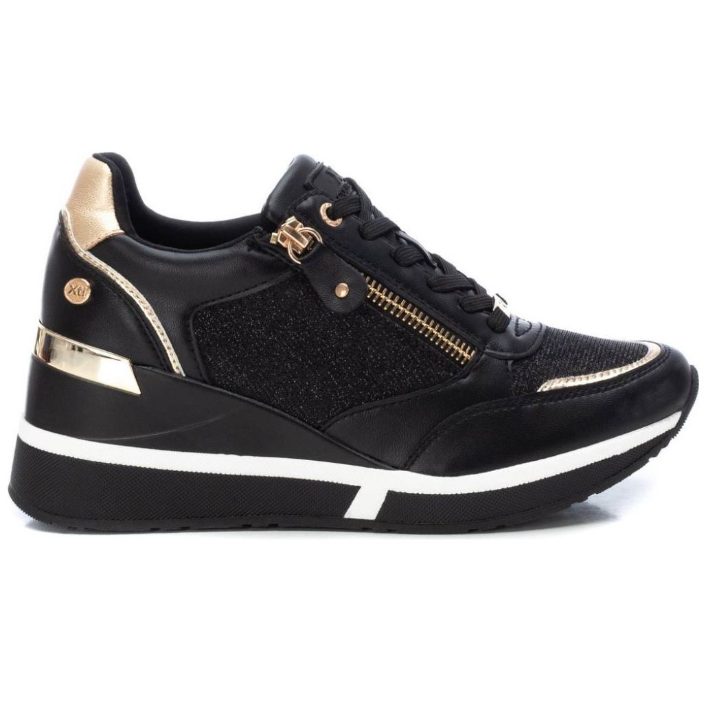 Tenis con Cuna Y Cierre Lateral para Mujer Xti