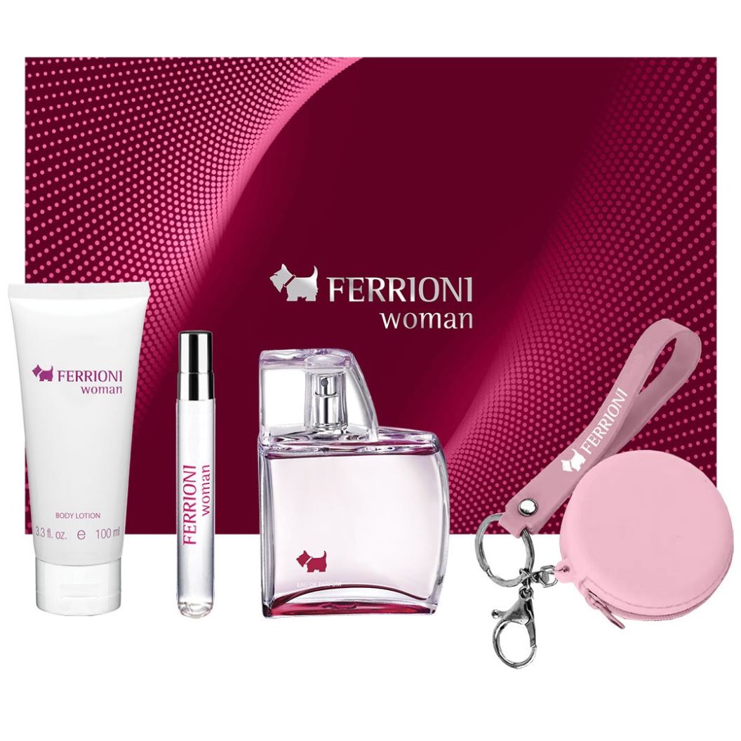 Set Ferrioni Woman 100 Ml + Body Lotion 100 Ml + 10 Ml + Monedero para ...