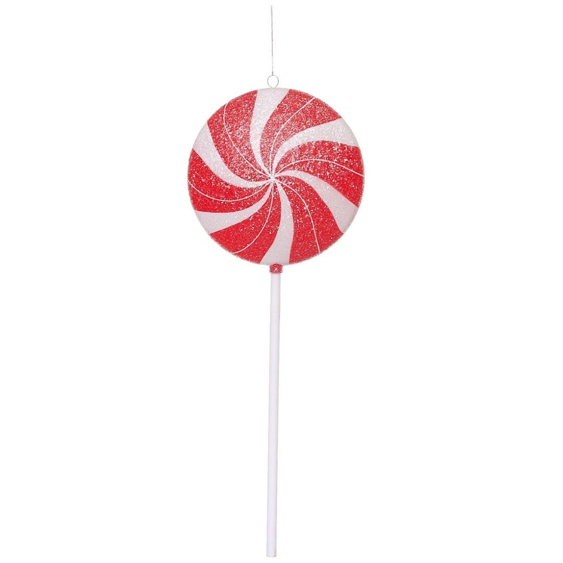 Colgante Paleta Candy Espiral Rojo Y Blanco 60 Cm Regency