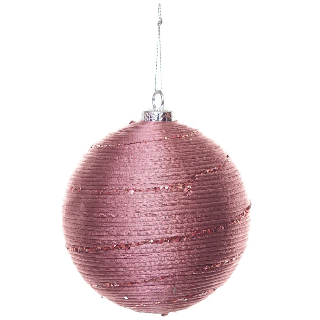 Esfera Rosa con Diamantina 10 Cm Atlas Global