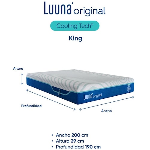 Colchón King Size Original Cooling Firme Luuna