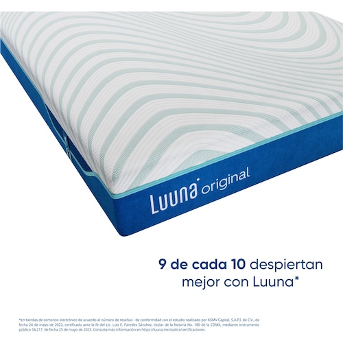 Colchón Matrimonial Original Cooling Suave Luuna