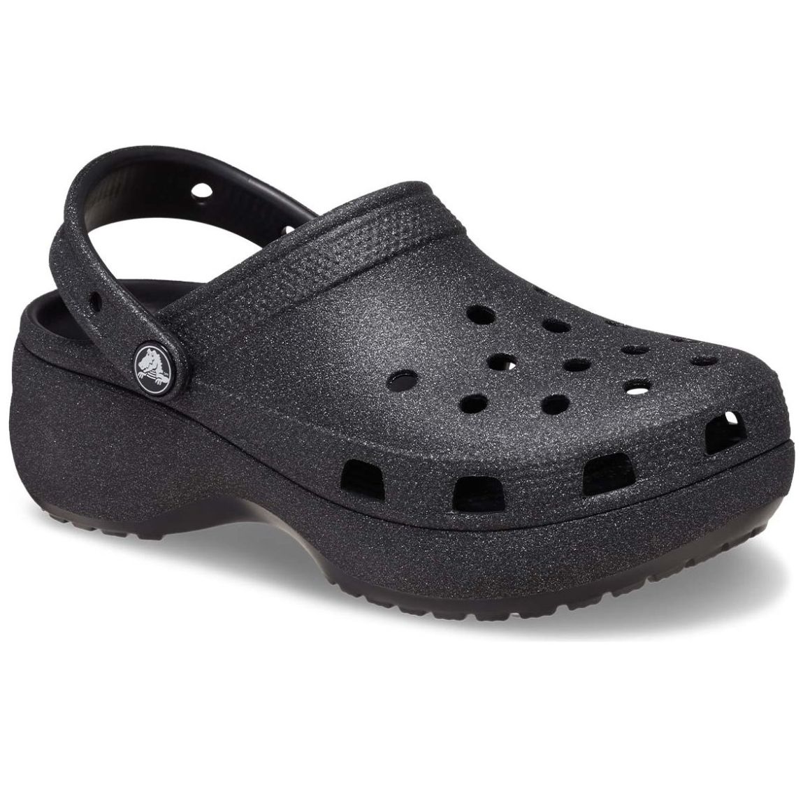 Sandalia Negra Classic Plataforma Glit para Mujer Crocs