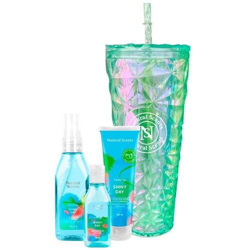 Set Natural Scents Bote Mediano Shiny Day 3 Pz para Mujer