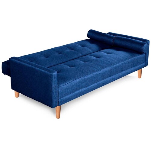 Sofá Cama Azul Sabella Varias Posiciones Makora