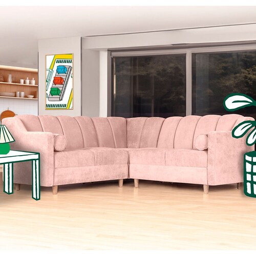 Sala Esquinera Sabbat Rosa Makora