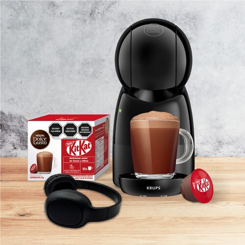 Cafetera Cápsulas Combo Kit Kat Audífonos Tefal